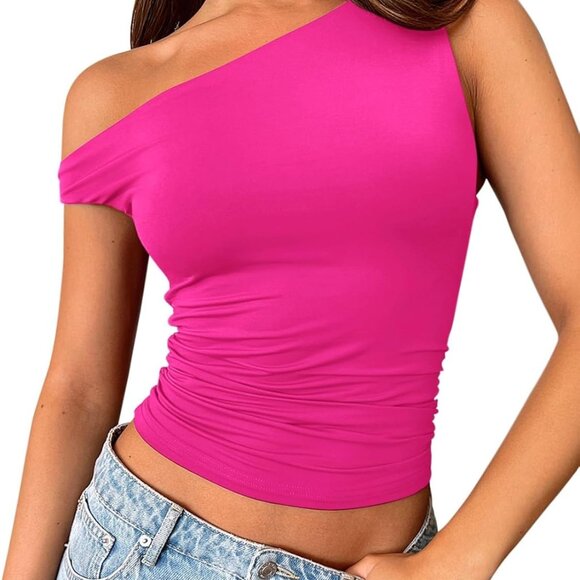 Tops | Womens Sexy Off Shoulder Double Lined Summer Going Out Crop Tnak ...